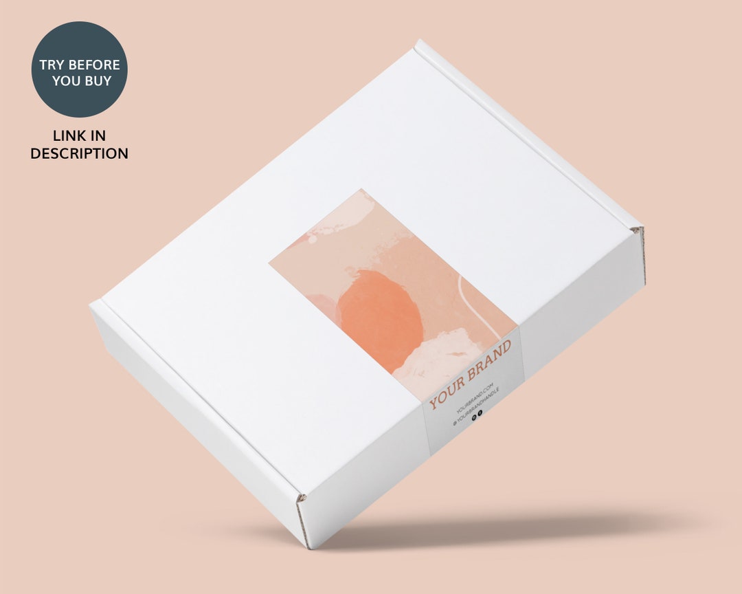 Box Seal Template, Fall Packaging Labels, DIY Box Seal Labels, Boho ...