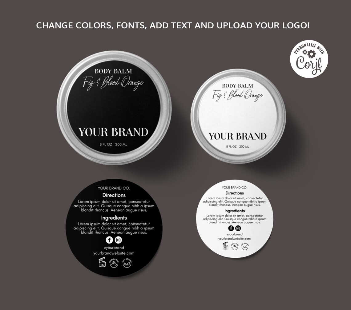 Editable Body Product Labels Editable Bottle Labels - Etsy