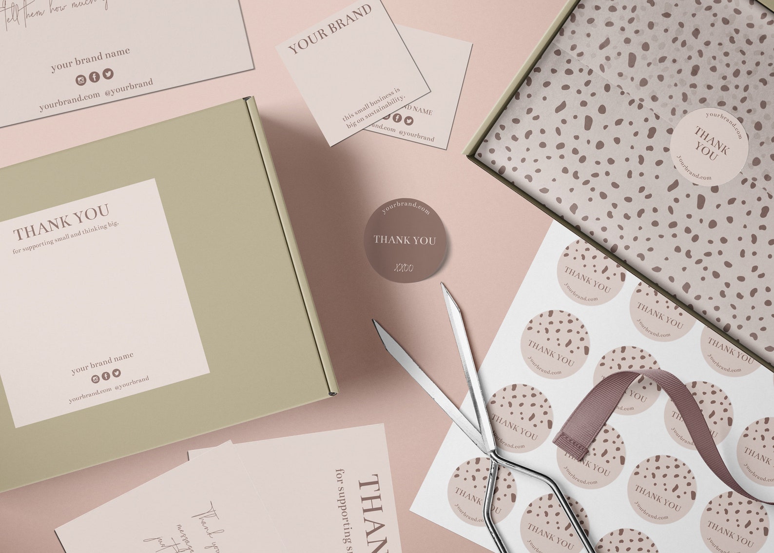 Editable Packaging Template Bundle, Packaging Design, Neutral Branded ...