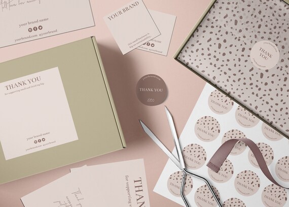 Editable Packaging Template Bundle Packaging Design Neutral - Etsy