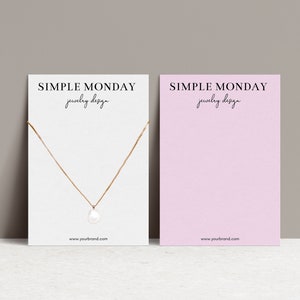 Minimal Jewelry Display Cards, Custom Earring Display Cards, DIY ...