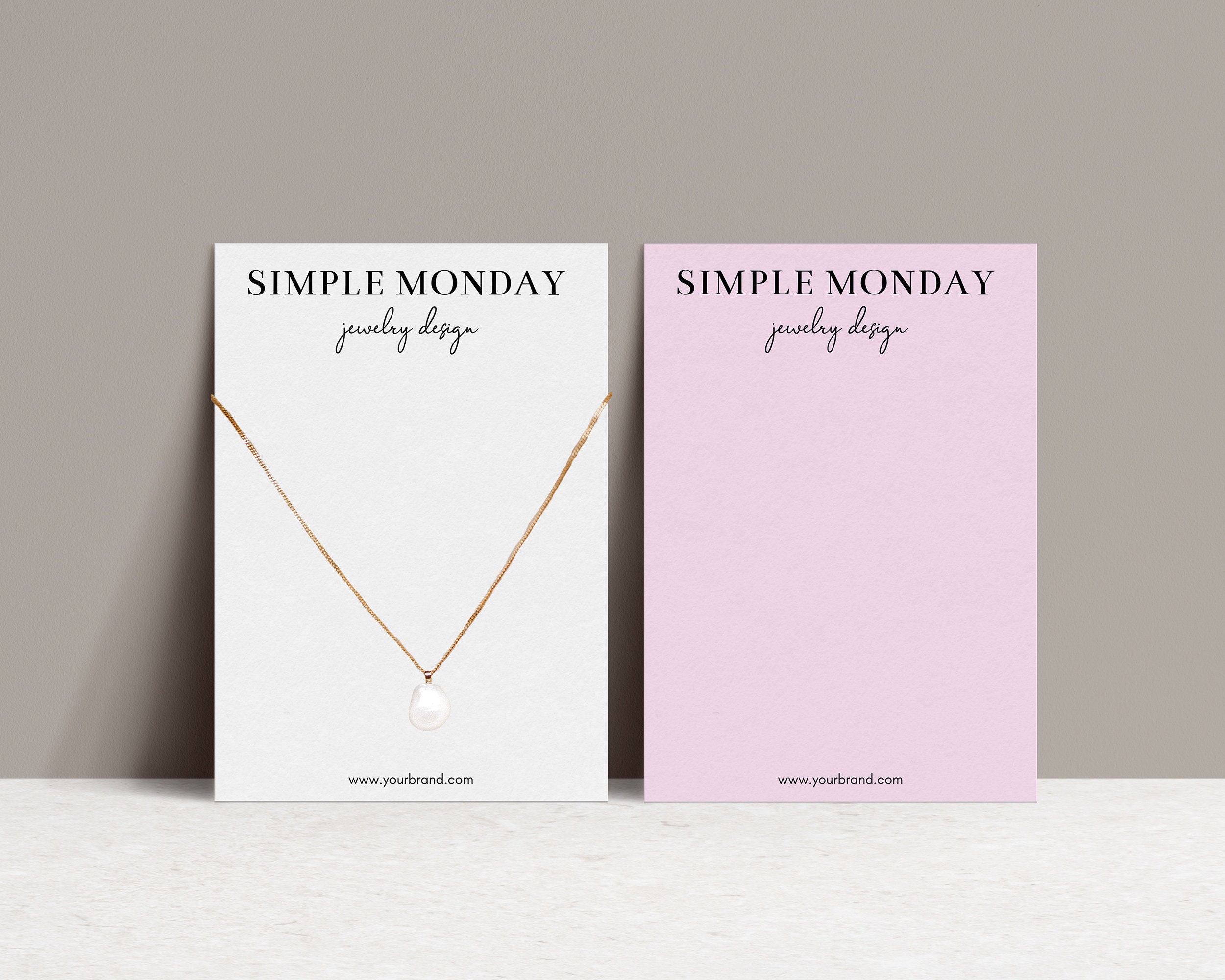 Minimal Jewelry Display Cards Custom Earring Display Cards - Etsy