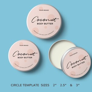 DIY Body Butter Label, Wrap Around Label, Editable Body Butter, Beauty ...