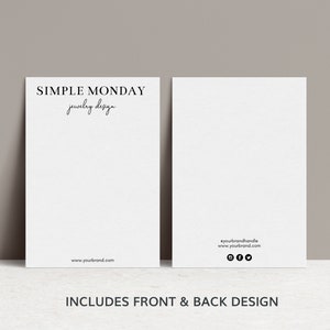 Minimal Jewelry Display Cards, Custom Earring Display Cards, DIY ...