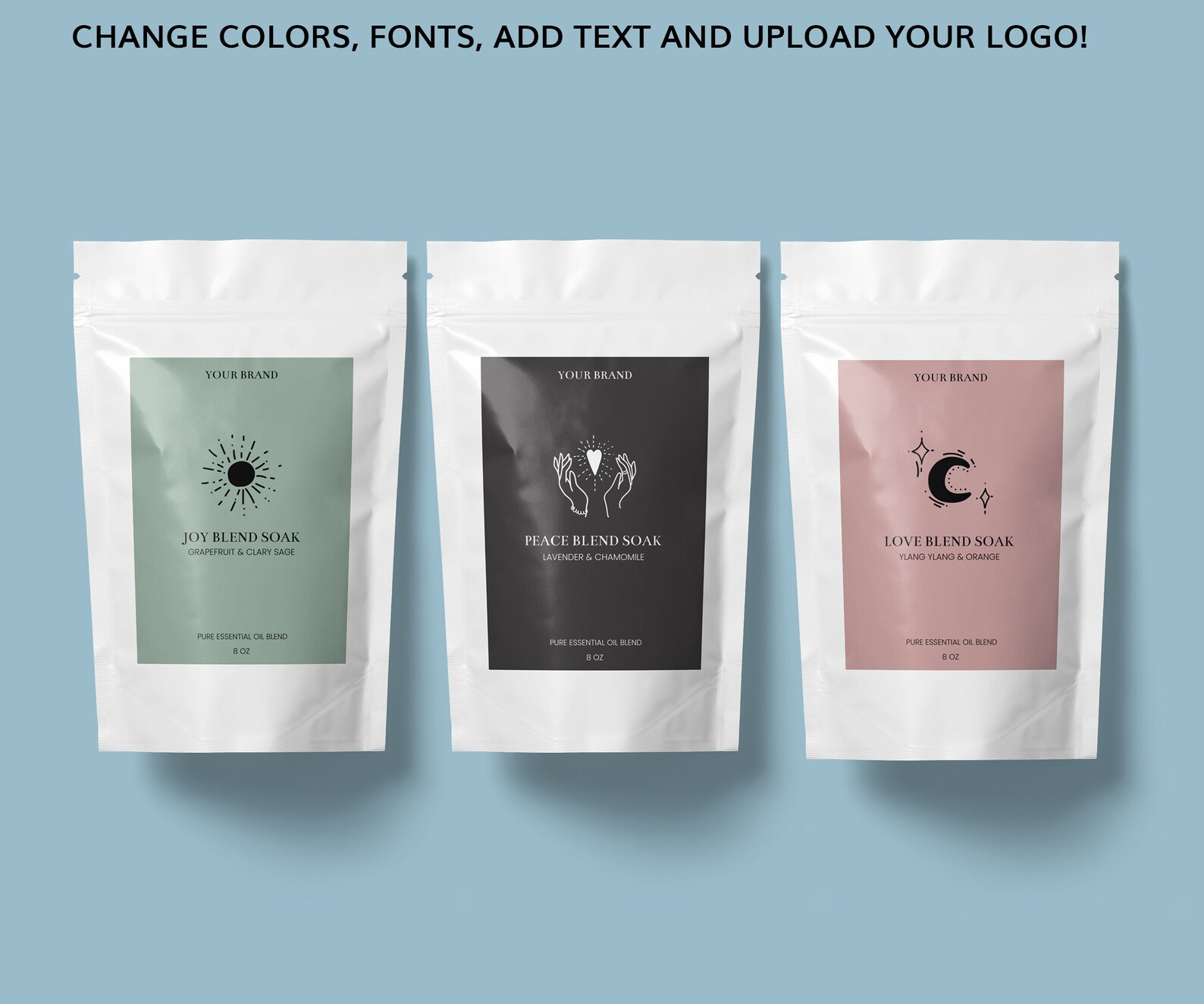 Editable Bath Product Label Bath Salts Label Cosmetic - Etsy