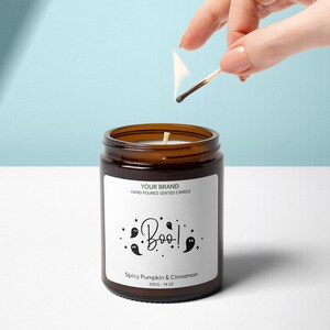 Editable HALLOWEEN Candle Label Template, Halloween Printable, Editable ...