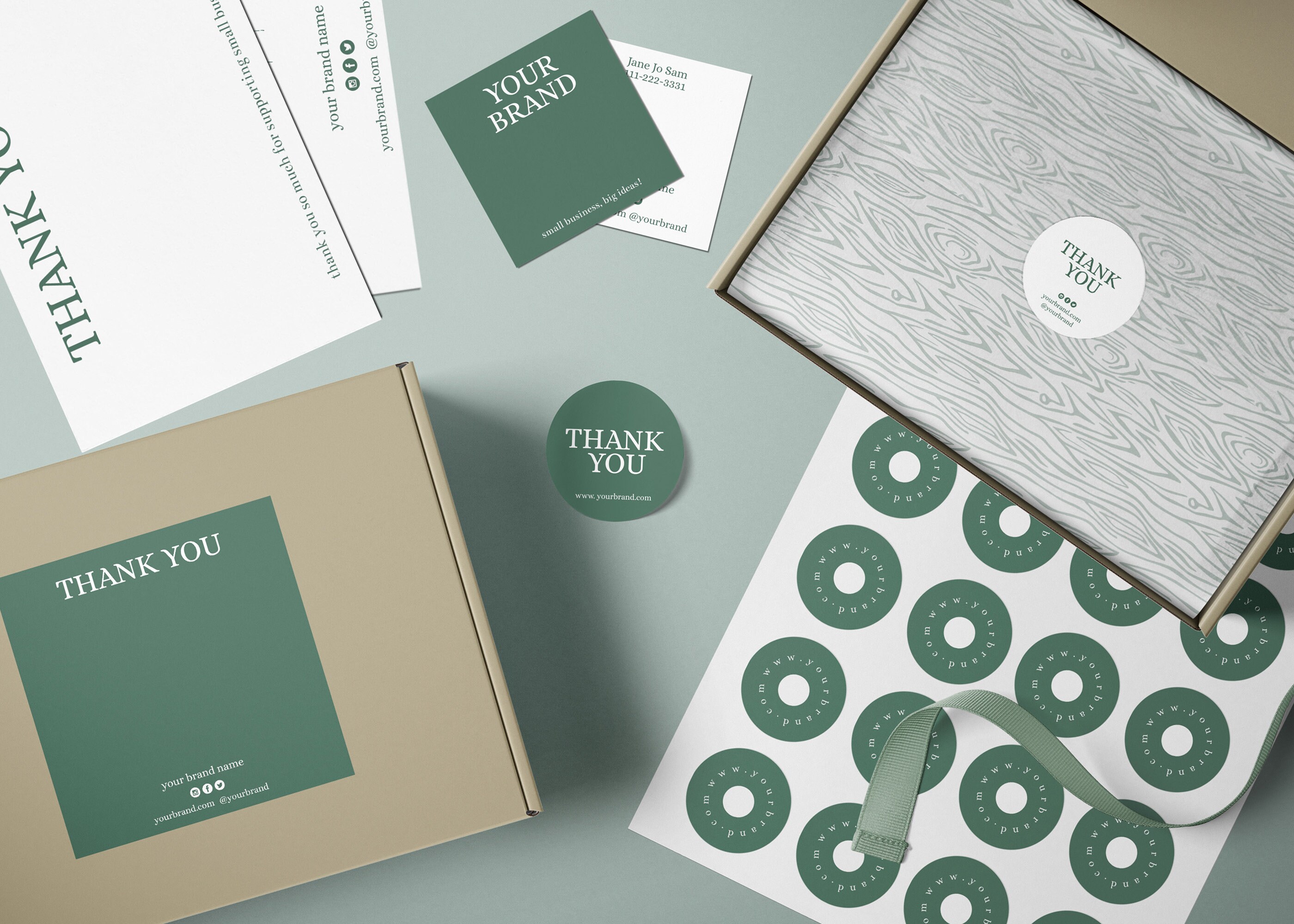 Editable Packaging Template Bundle, Editable Box Seal, Custom Product ...