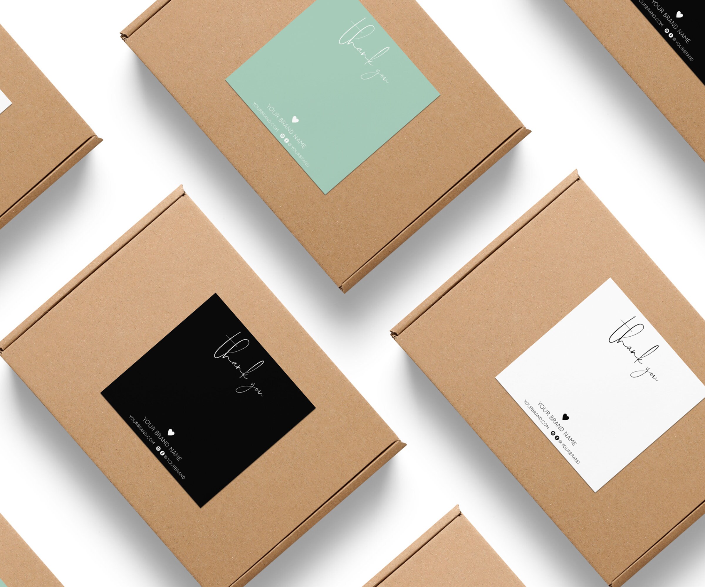 Box Label Template, Editable Packaging Labels, DIY Box Seal Labels ...