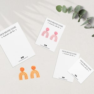Minimal Jewelry Display Cards Custom Earring Display Cards - Etsy Australia