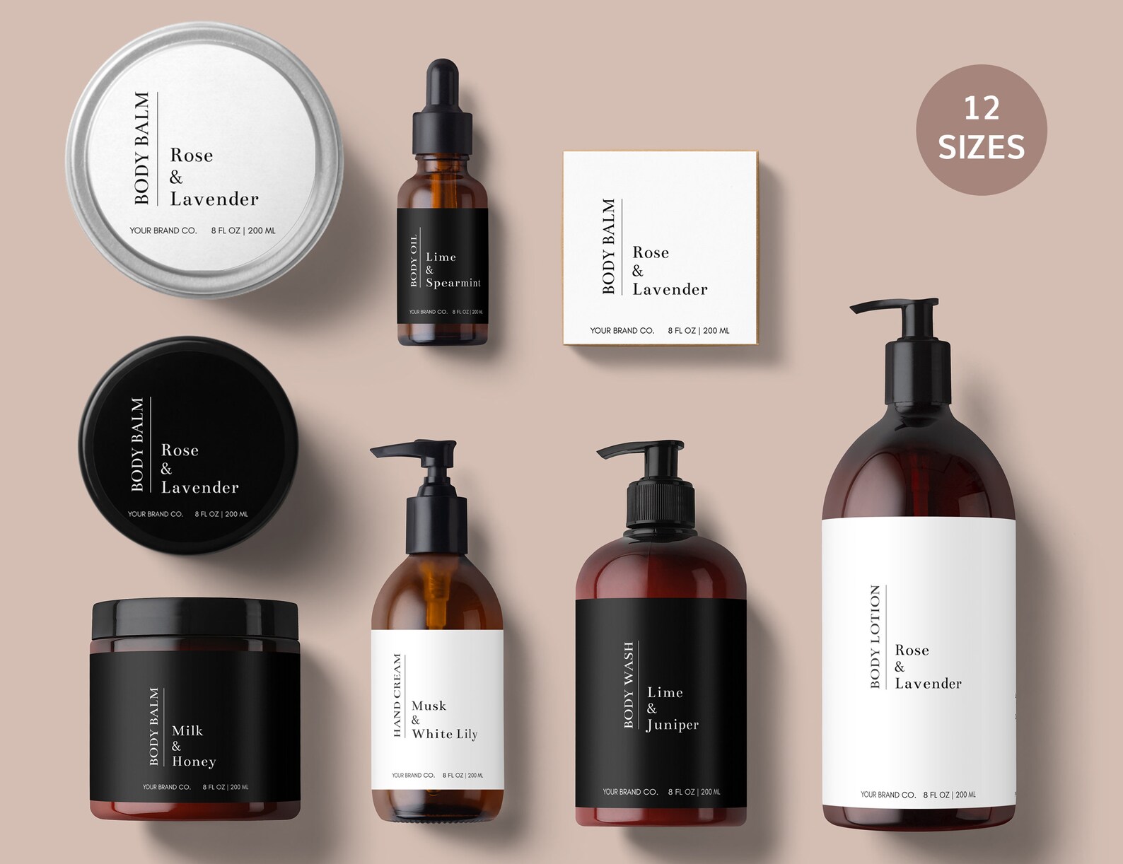 EDITABLE Custom Beauty Product Labels Body Product Labels - Etsy