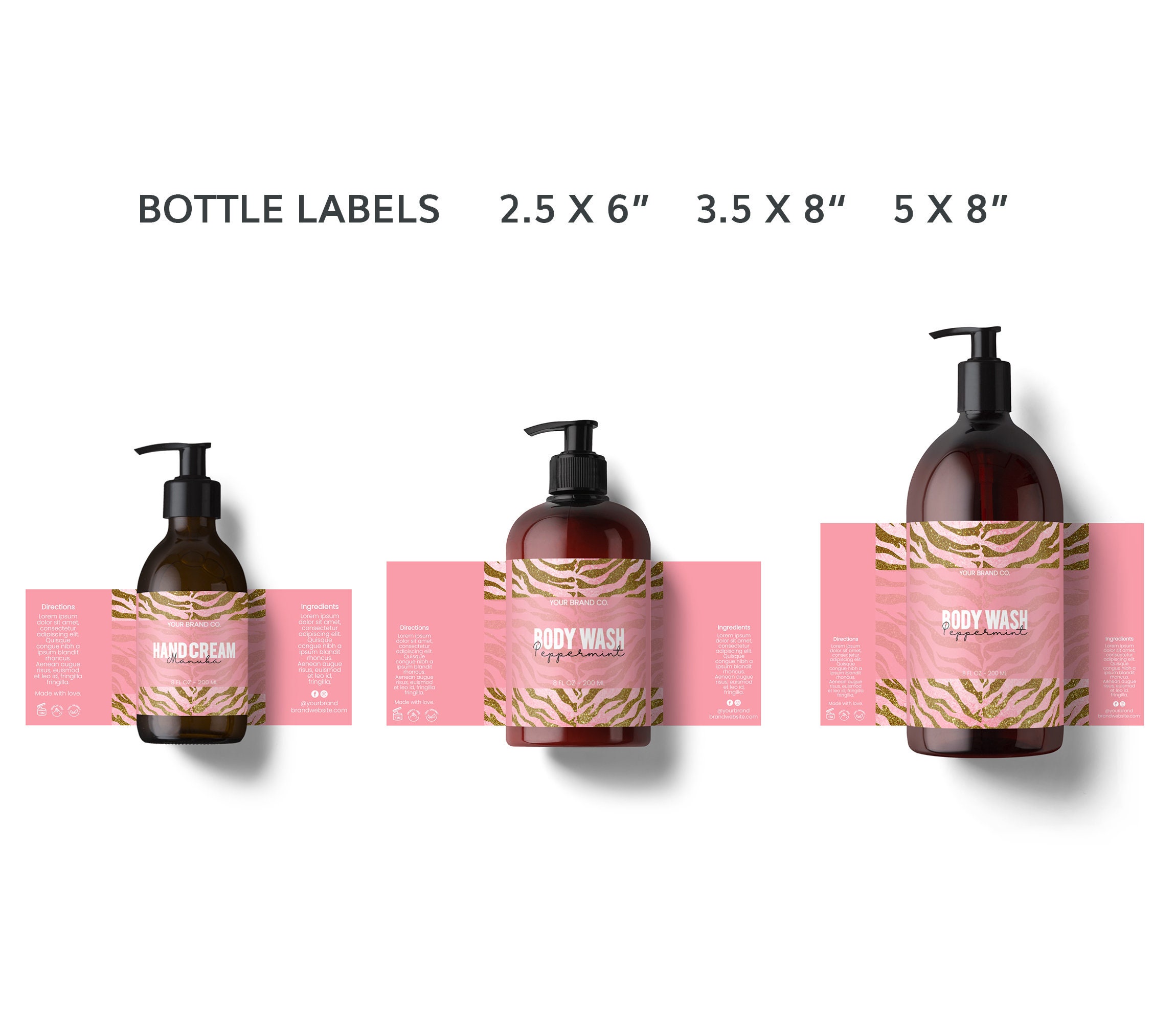 Editable Body Product Labels, Glitter Editable Label, Do It Yourself ...