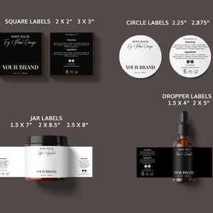 Editable Body Product Labels, Editable Bottle Labels, Cosmetics Labels ...