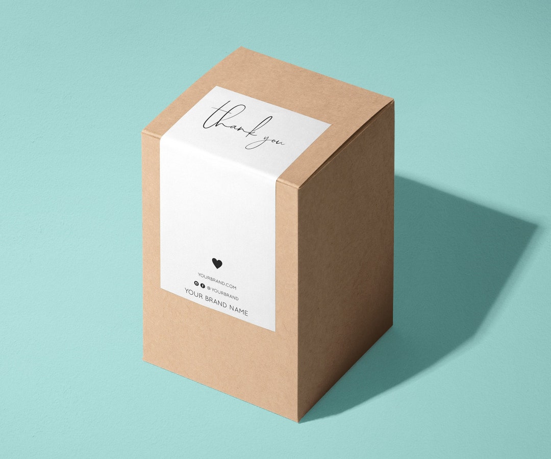 Box Label Template, Editable Packaging Labels, DIY Box Seal Labels ...