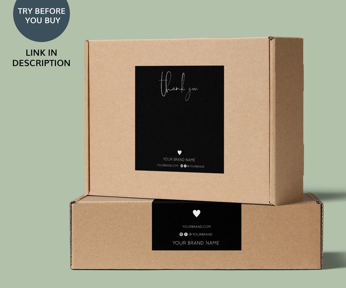 Box Label Template Editable Packaging Labels DIY Box Seal - Etsy Australia