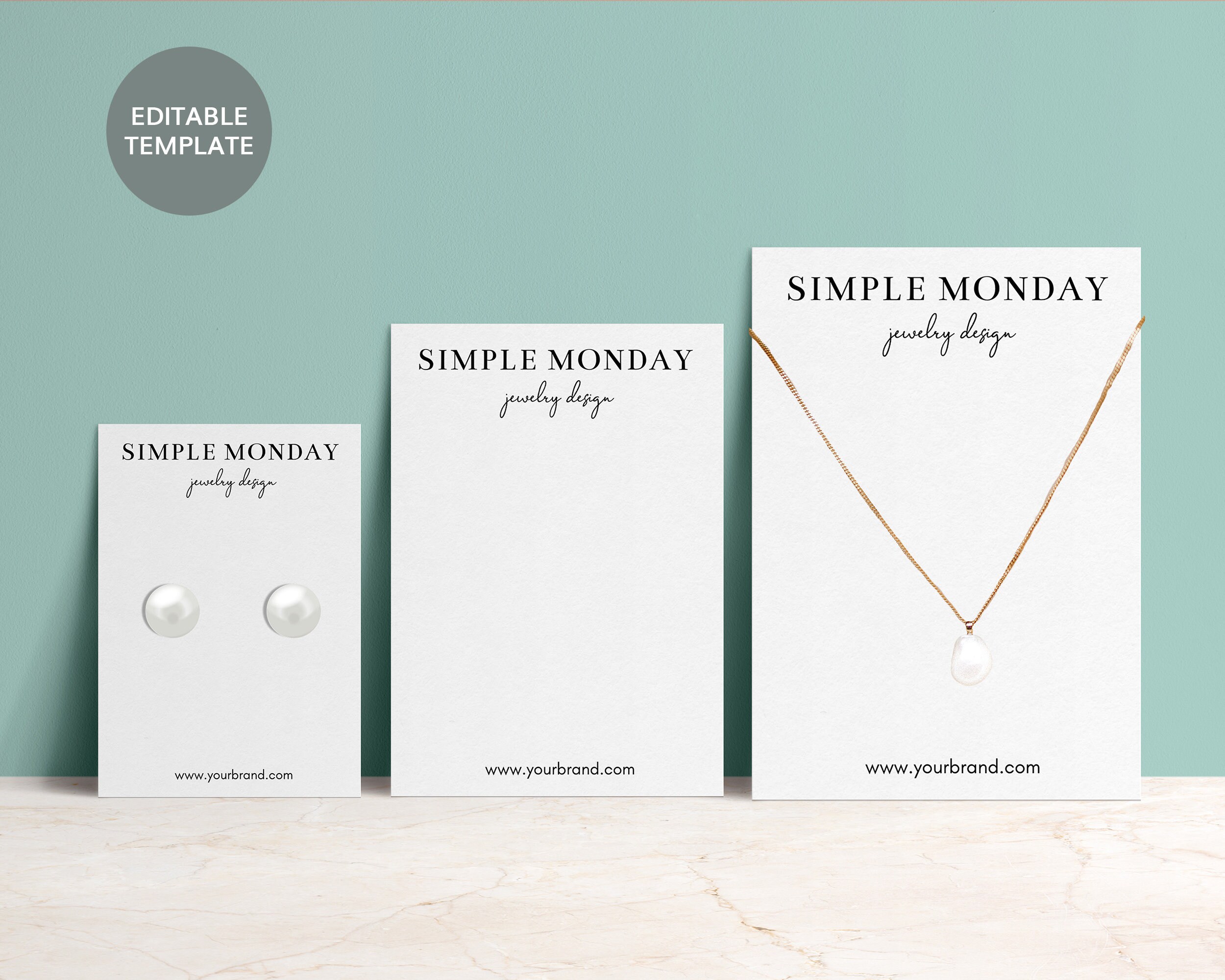 Minimal Jewelry Display Cards Custom Earring Display Cards - Etsy