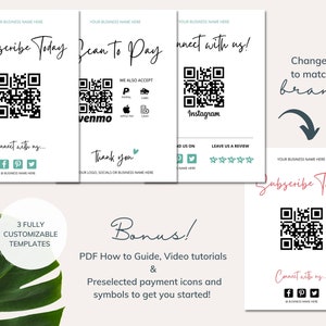 QR Code Sign, Social Media Sign, Small Business Sign, Personalised Sign ...