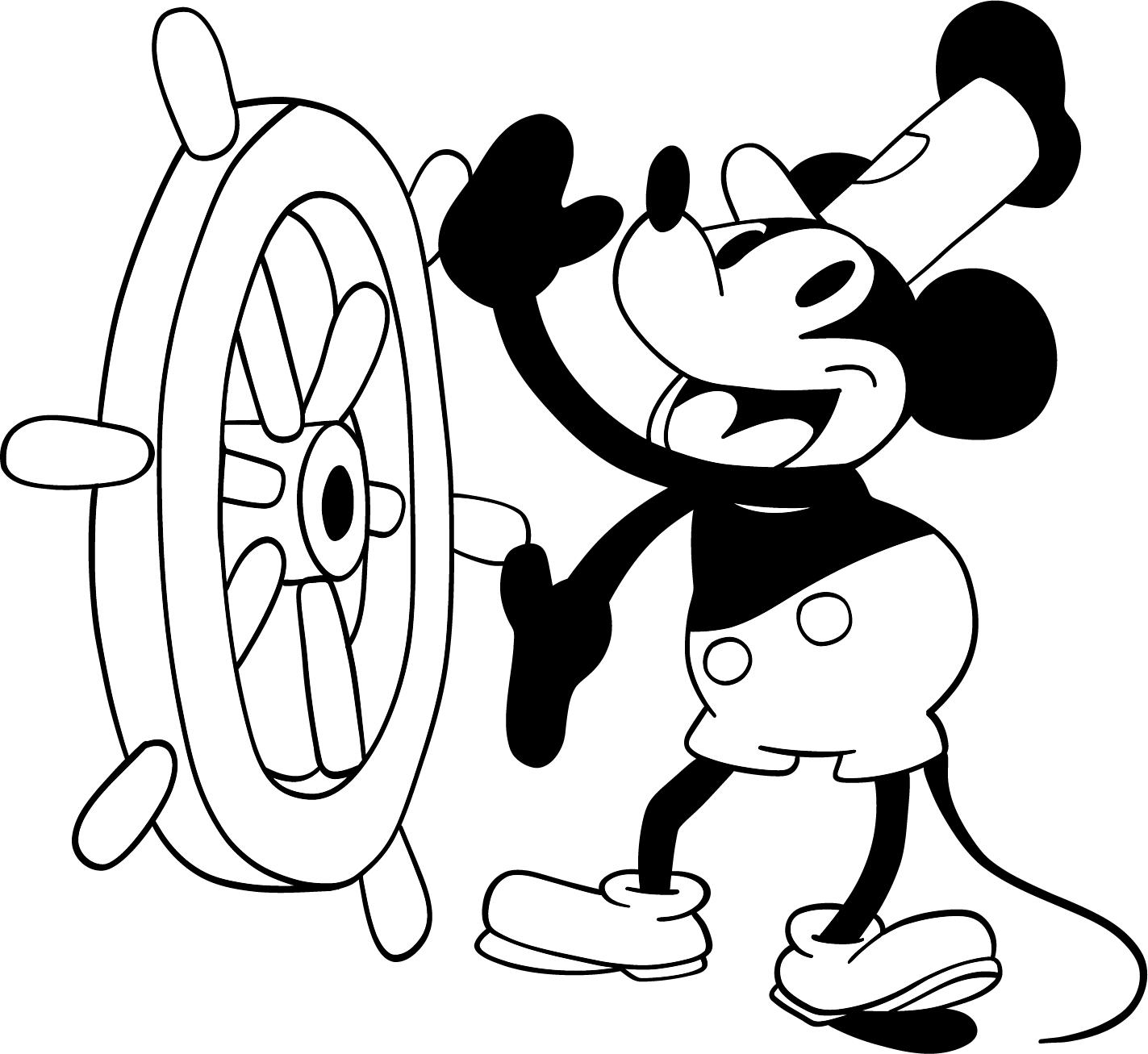 Steamboat Willie Mickey Mouse Vector Pack 01 - 4 Poses - Etsy