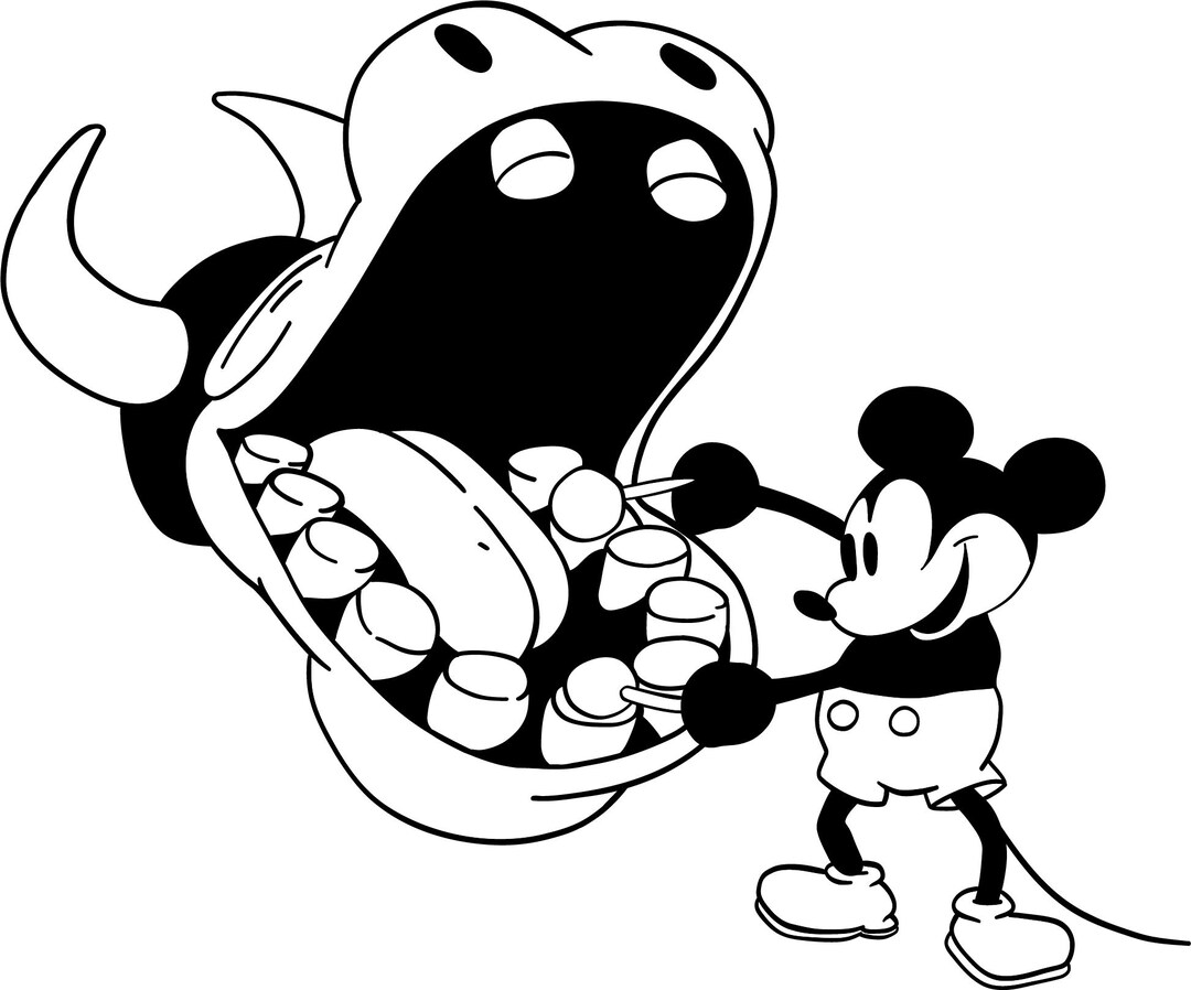 Steamboat Willie Mickey Mouse Vector Pack 02 - 5 Images - Etsy
