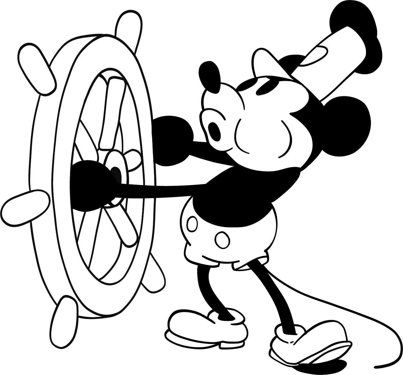 Steamboat Willie Mickey Mouse Vector Pack 01 - 4 Poses - Etsy