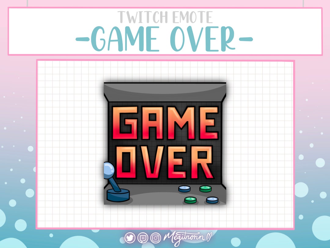 X1 Twitch Emote- Arcade Game Over - Etsy