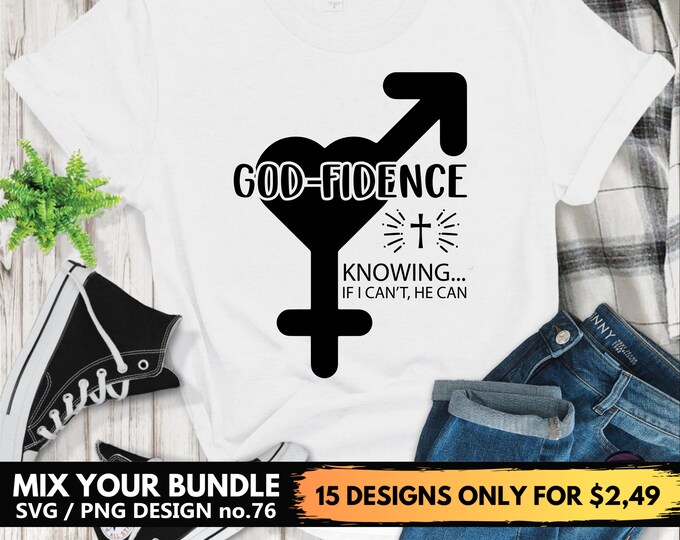 Godfidence SVG - Etsy