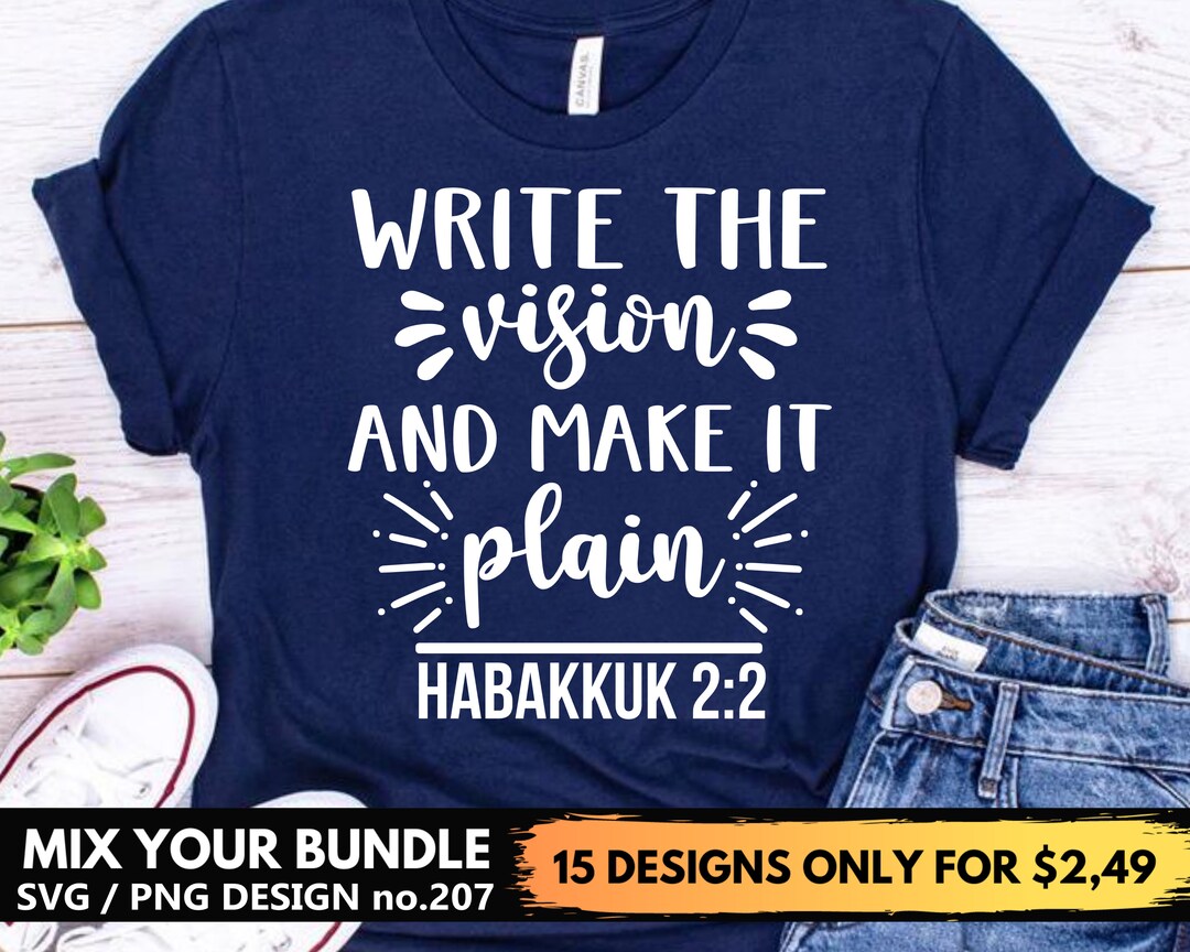 Write the Vision and Make It Plain Svg Files for Cricut, Habakkuk 2:2 ...