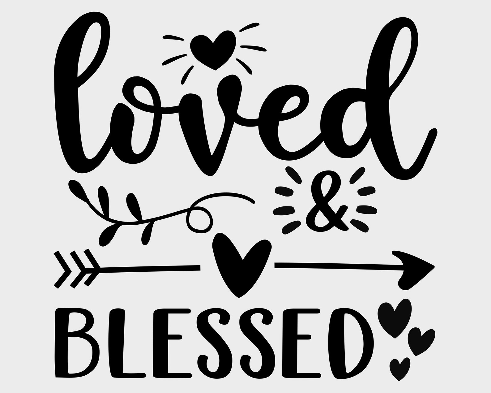 Loved and Blessed Svg Png Files for Cricut, Christian, Mothers Day Svg ...
