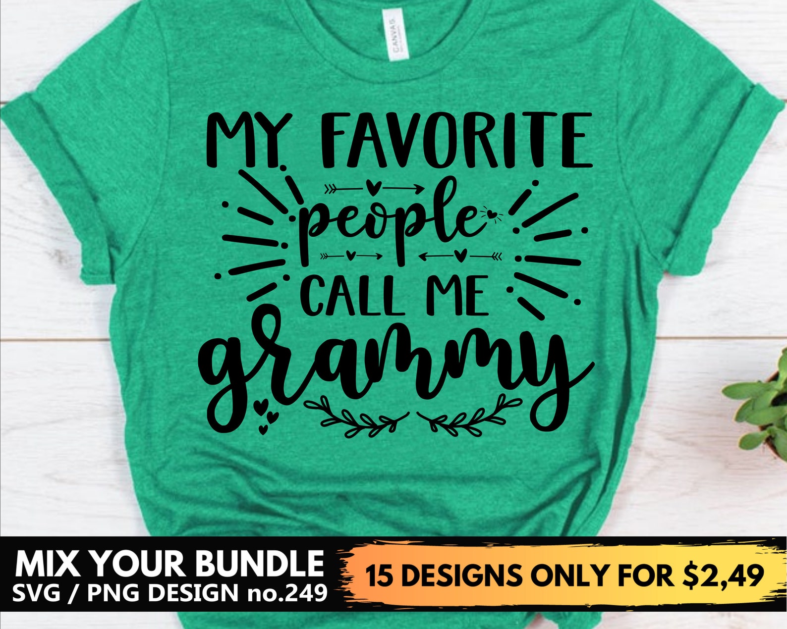My Favorite People Call Me Grammy Svg Files for Cricut, Heart, Funny ...
