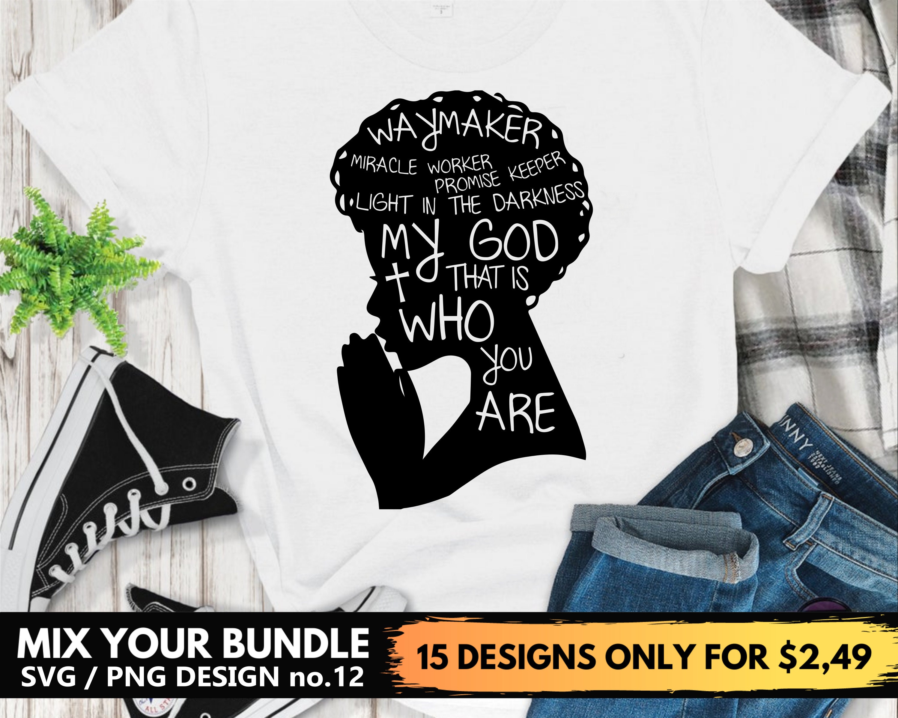 Waymaker Black Girl Woman Praying Svg Png Files - Etsy