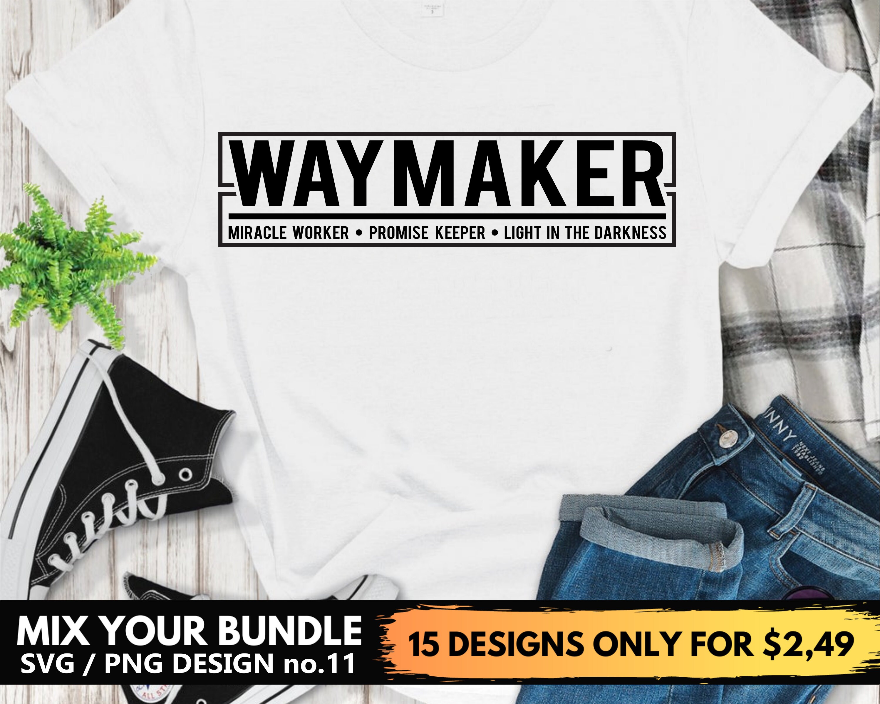 Waymaker Miracle Worker in Frame Svg Png Files - Etsy