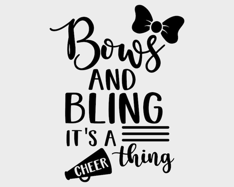 Bows and Bling It's A Cheer Thing SVG Cheerleader SVG - Etsy