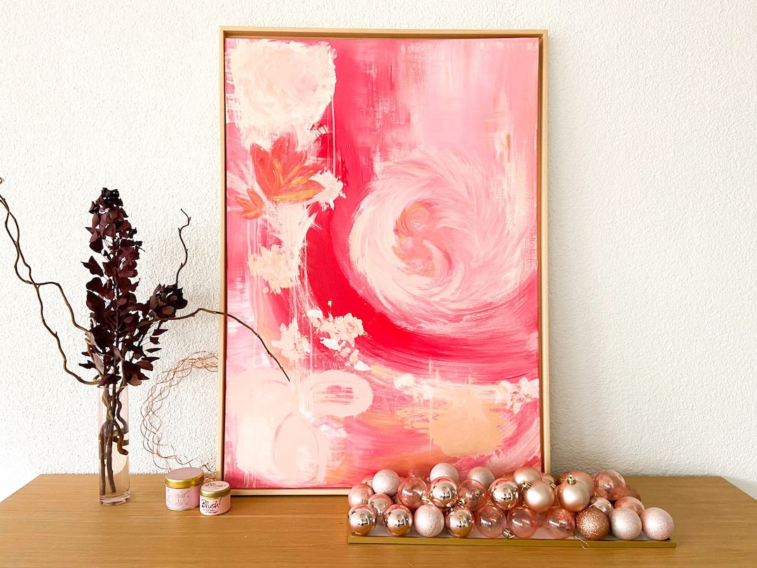 Unique Piece Vivid Acrylic Painting With Golden Elements - Etsy
