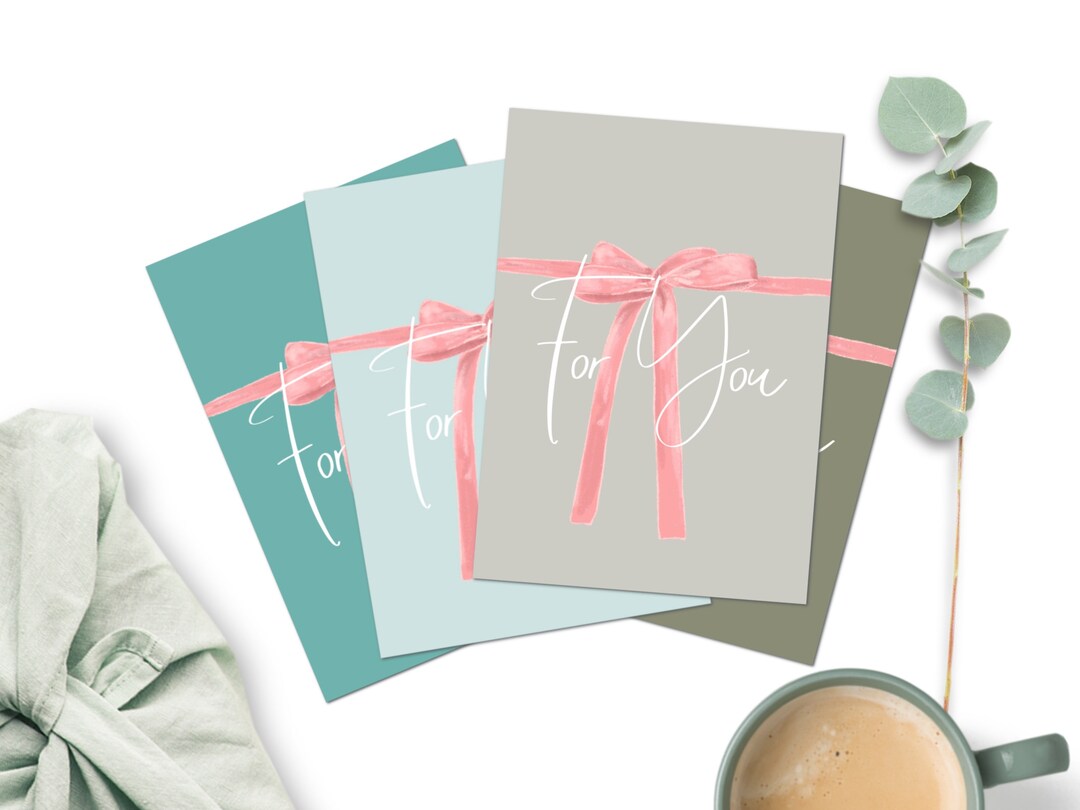 Personal Gift Cards, Personalized Cards, Set of 4 Greeting Cards - Etsy