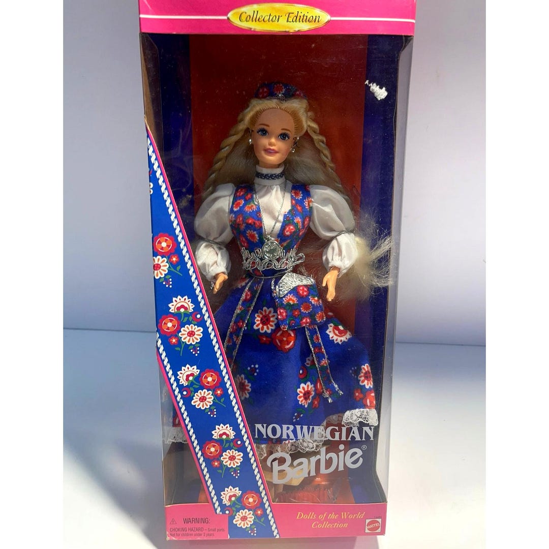 Norwegian Barbie Dolls of the World NRFB 14450 Vintage 1995 - Etsy