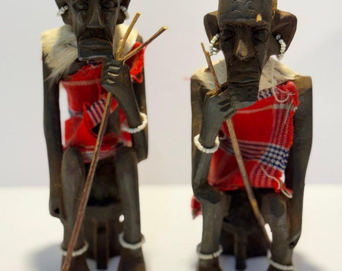 Vintage Jacarunda Wood "massai Elder" African Sculpture – Kamba Tribal ...