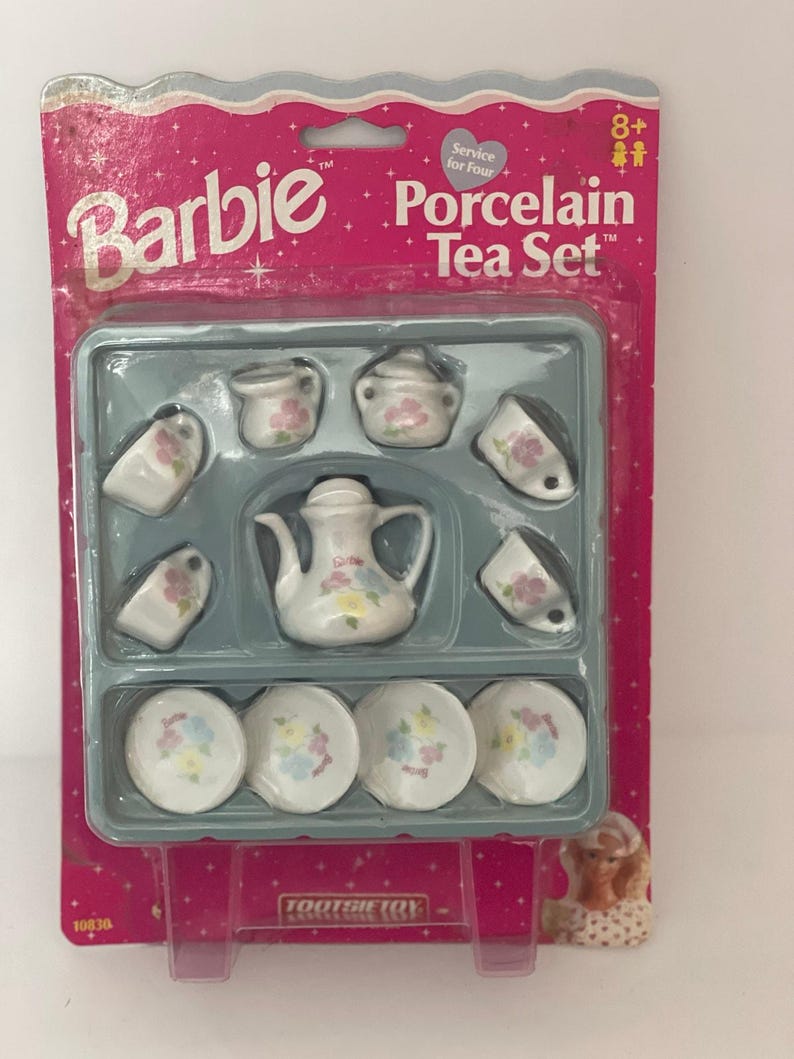 Vintage Barbie Porcelain Tea Set 1998 Tootsie Toys 10830 - Etsy