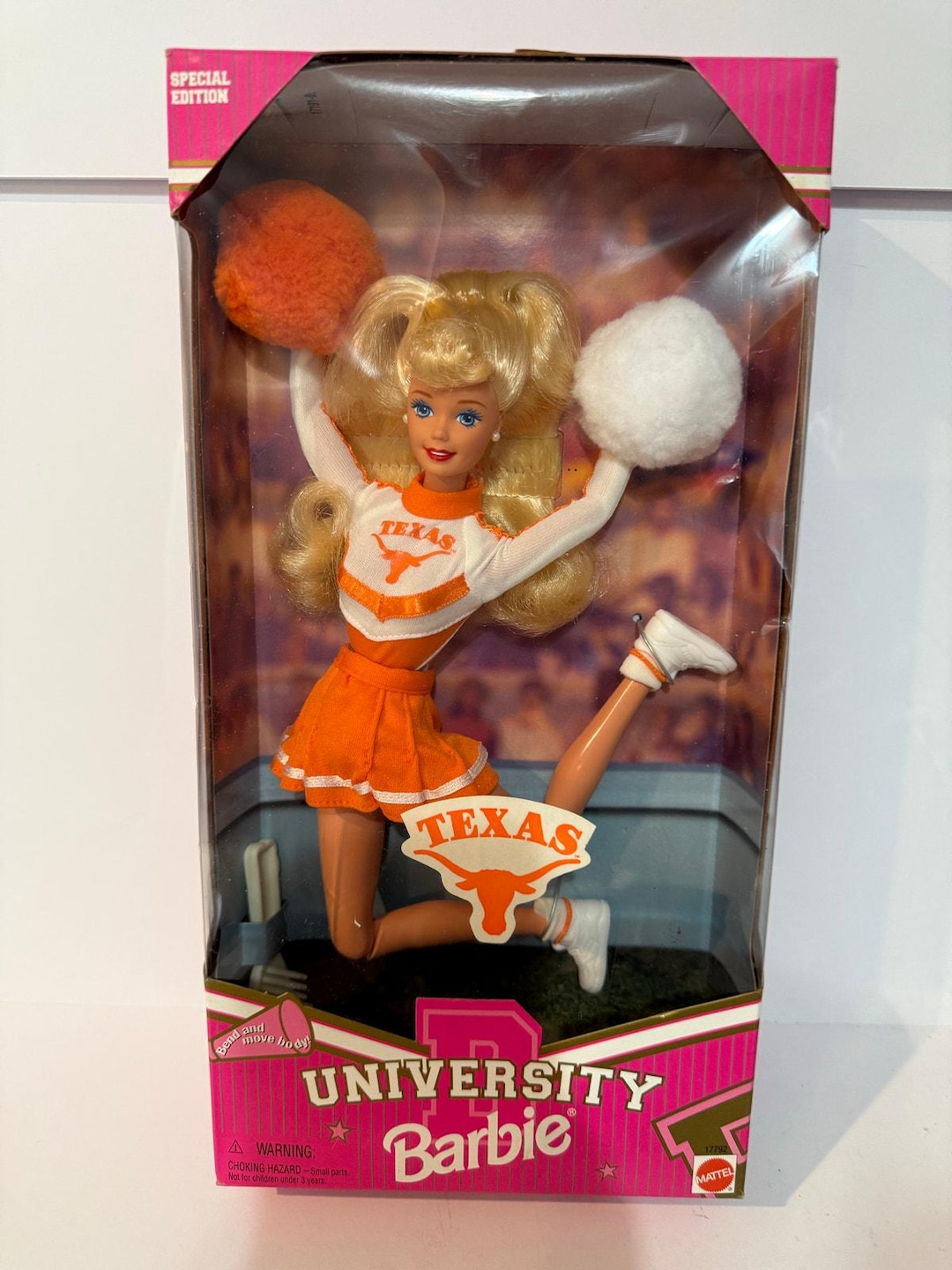 Barbie Texas Longhorns University Cheerleader Doll NRFB Special Edition ...