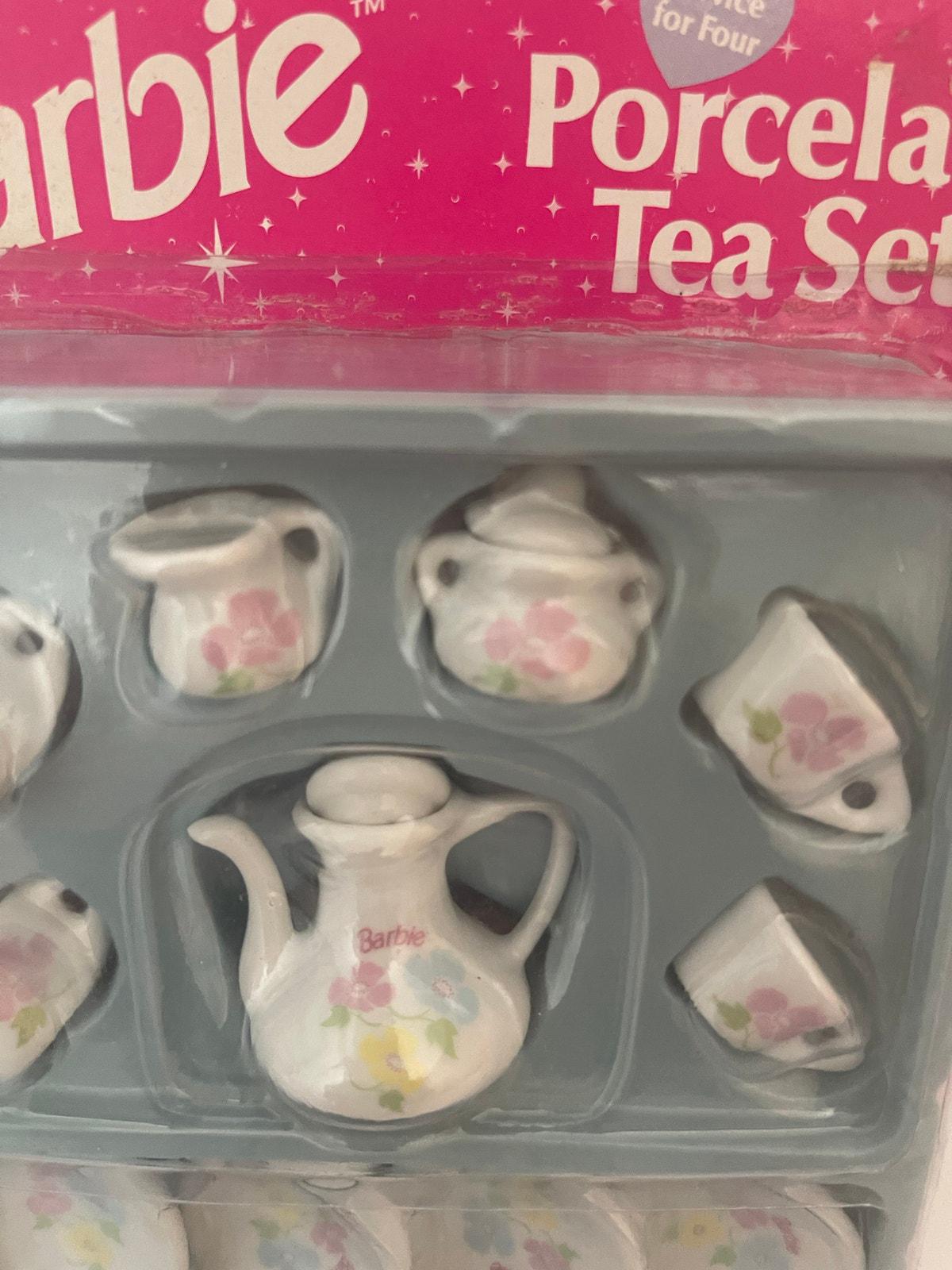 Vintage Barbie Porcelain Tea Set 1998 Tootsie Toys 10830 - Etsy