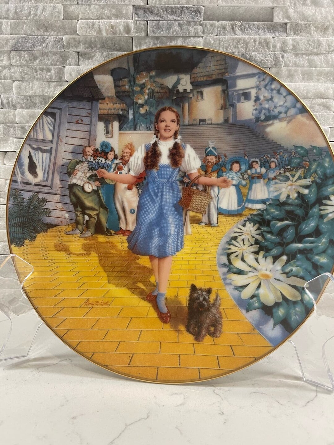 Wizard of Oz Dorothy Yellow Brick Road Collector Plate Dorothy Toto - Etsy