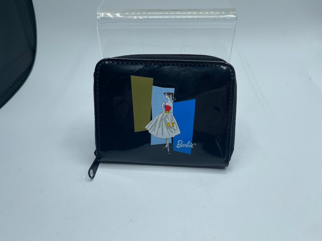 Vintage Black Vinyl Barbie Zipper Coin Purse Wallet - Etsy