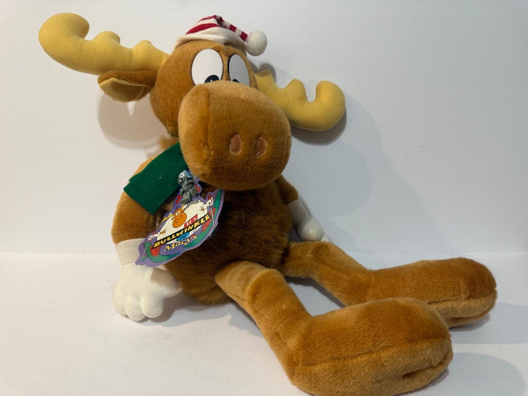 Vintage 1996 Bullwinkle at Macy's Plush W/tags MOOSE Rocky & Bullwinkle ...