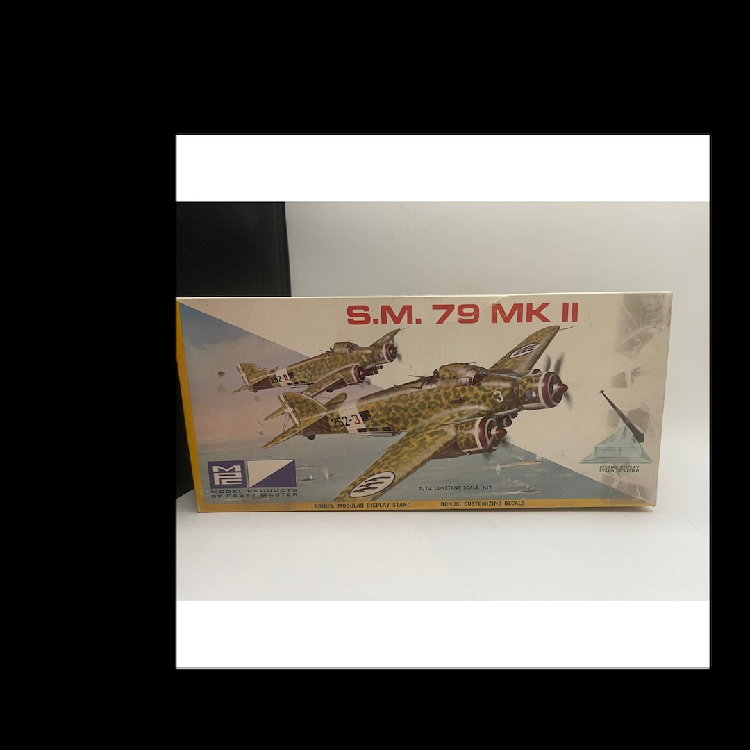 Vintage MPC S.M. 79 MK II Military Aircraft Model Kit - Etsy