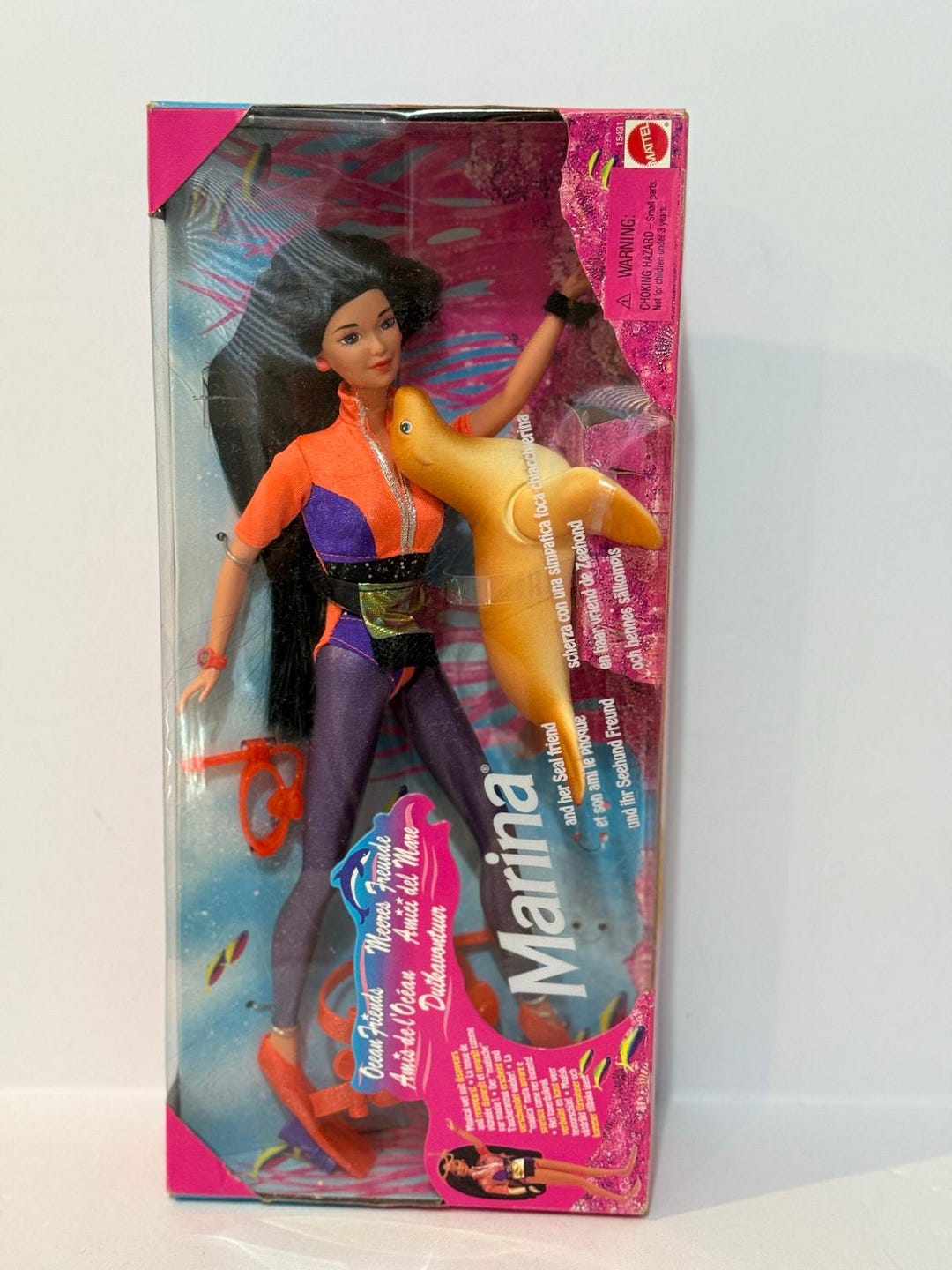 Barbie Ocean Friends Marina and Her Seal Friends 1995 Mattel 15431 - Etsy