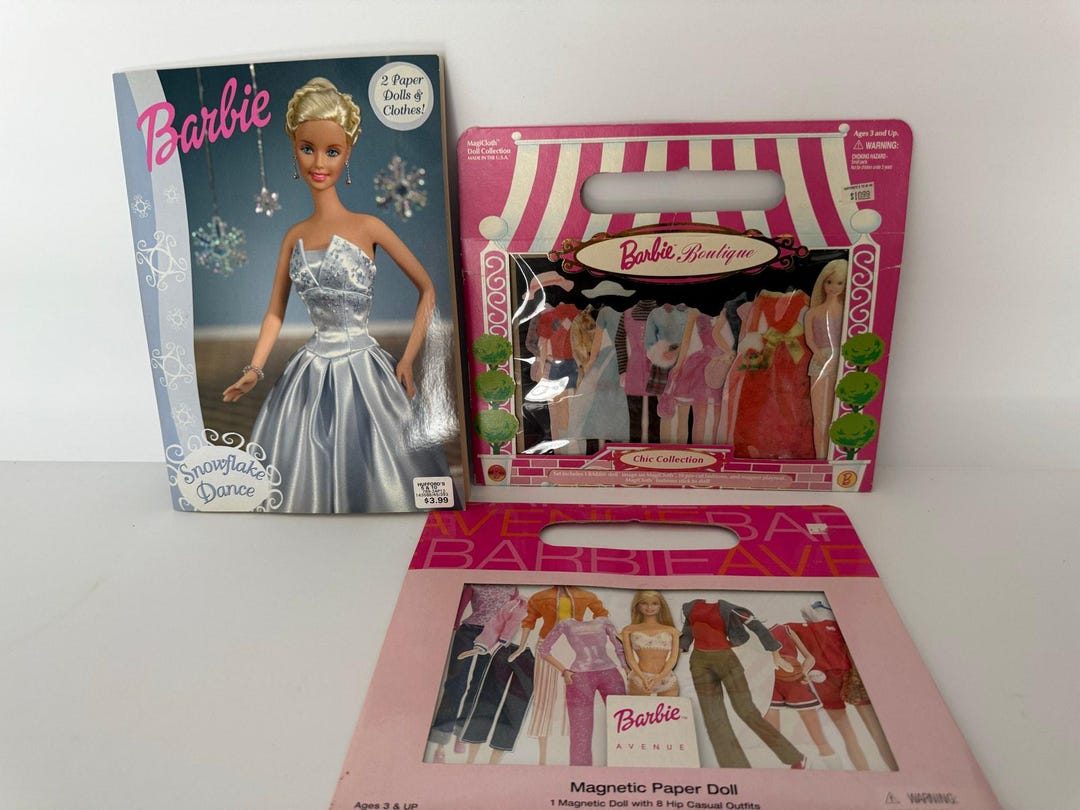 Barbie Paper Dolls Magnetic Dolls Magicloth Collection -lot of 3 - Etsy