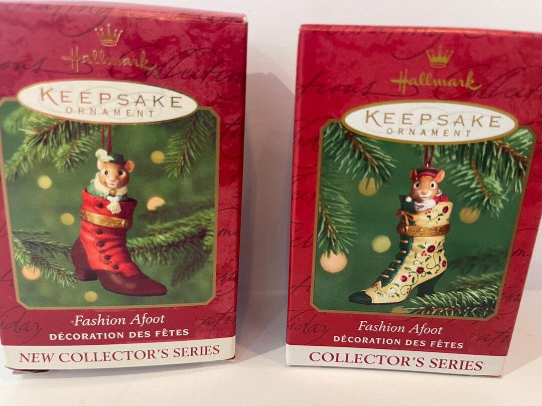 Hallmark Fashion Afoot Shoe Ornaments Lot of Two 2000/2001 - Etsy