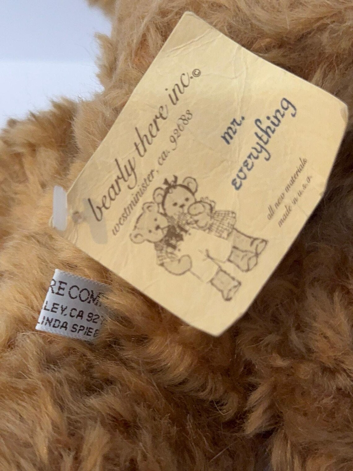 Vintage Bearly There Teddy Bear Mr Everything Linda Spiegel Jointed - Etsy