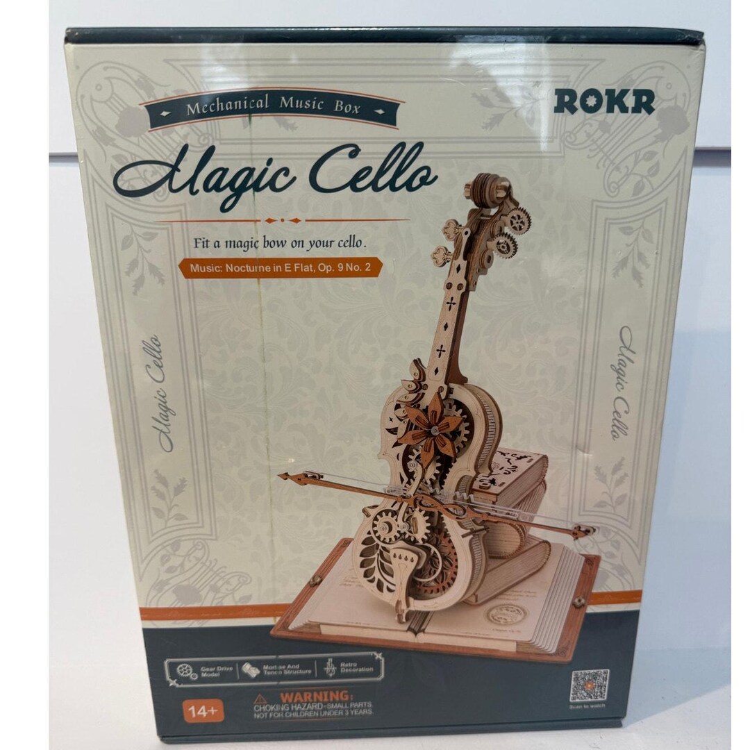 ROKR Magic Cello Music Box Mechanical 3D Wooden Puzzle Unique Gift for ...