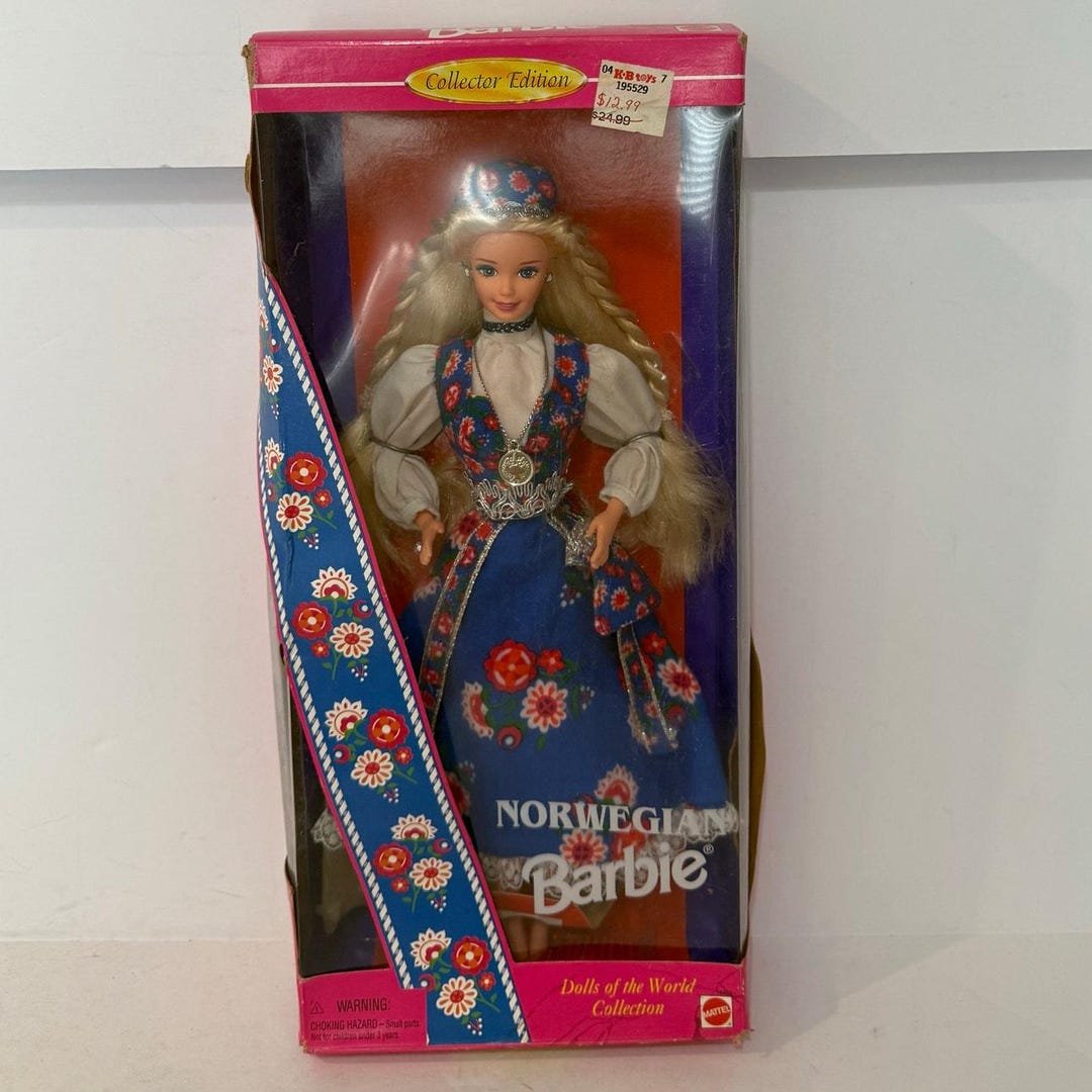Norwegian Barbie Dolls of the World Collection 1995 Mattel #14450 NRFB ...