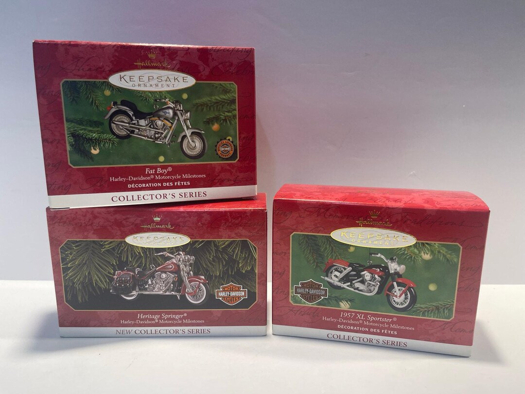 Hallmark Harley Davidson Collector's Ornaments - Fat Boy, Heritage ...