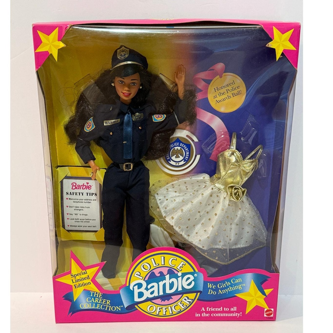Vintage Police Officer Barbie 1993 Career Collection Mattel 10689 NRFB ...